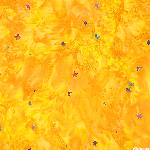 Anthology Fabrics Cat Nap - Midnight Sky Batik - Ginger Gold