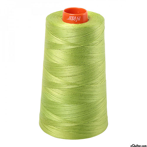 eQuilter Green - AURIFIL Cotton Thread CONE - Solid 50 Wt - Spring Green