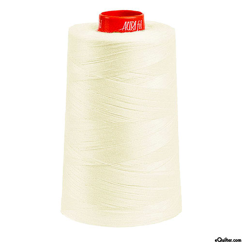 eQuilter Cream - AURIFIL Cotton Thread CONE - Solid 50 Wt - Cream