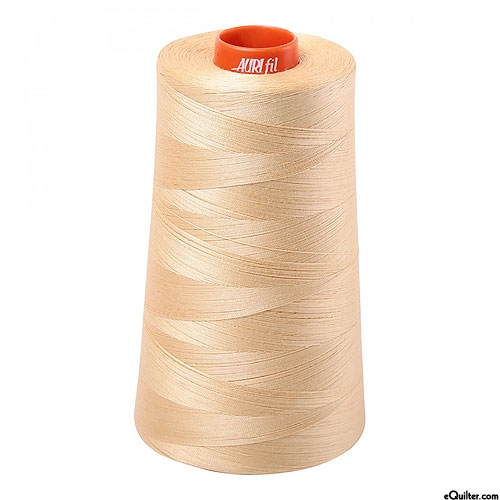 eQuilter Yellow - AURIFIL Cotton Thread CONE - Solid 50 Wt - Lt Caramel